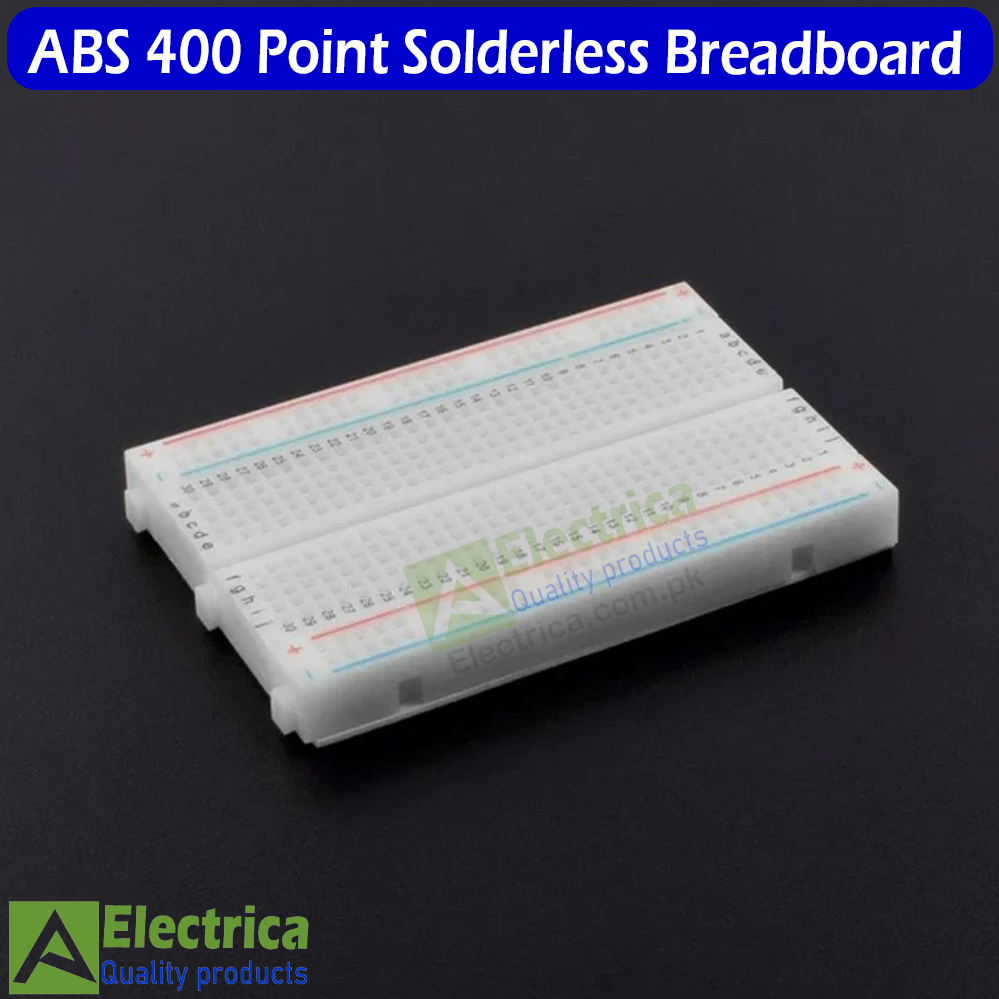 ABS 400 Tie Point Solderless Breadboard by electrica | Daraz.pk
