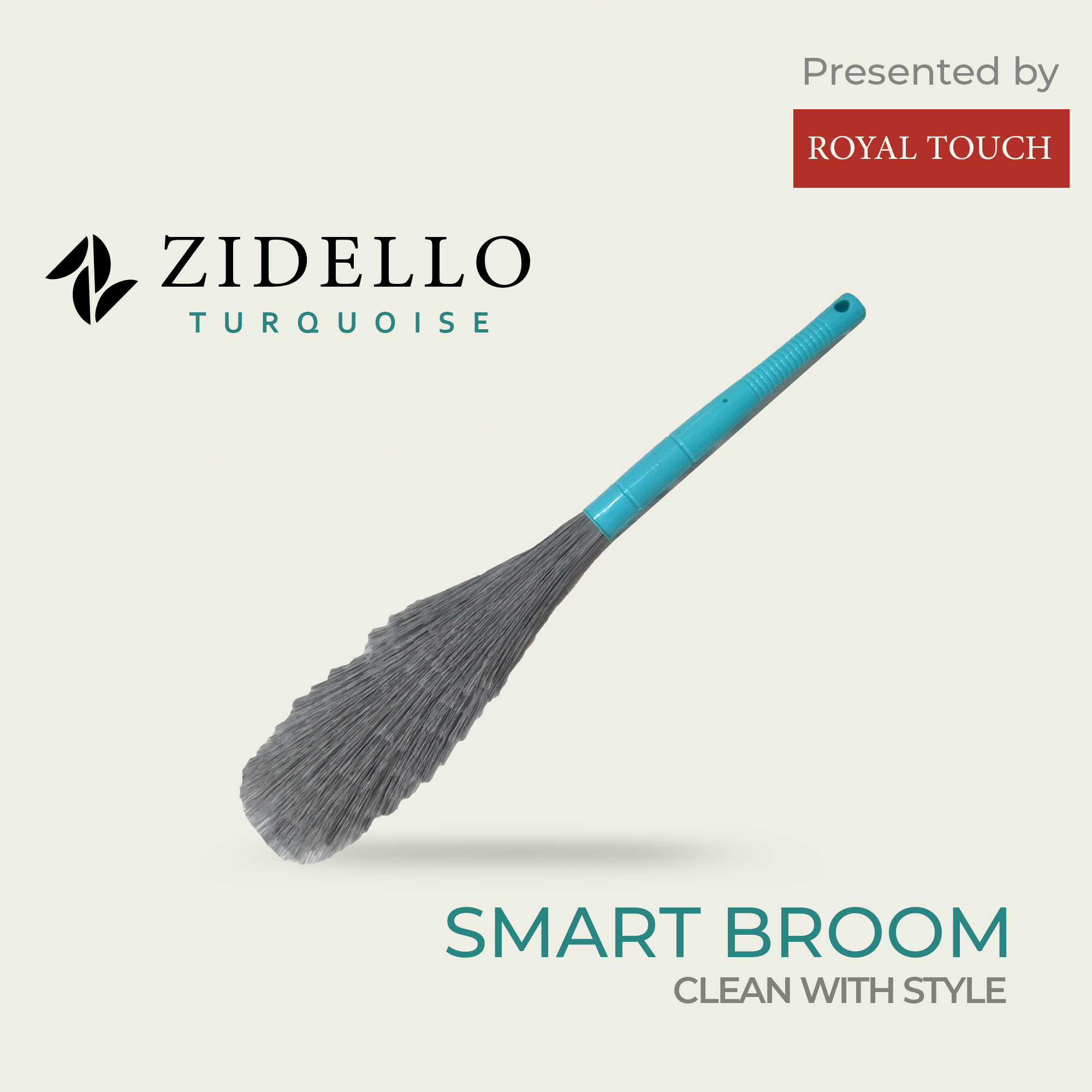 Smart Broom (Jhaaru) - Synthetically Engineered Bristles [Turquoise ...
