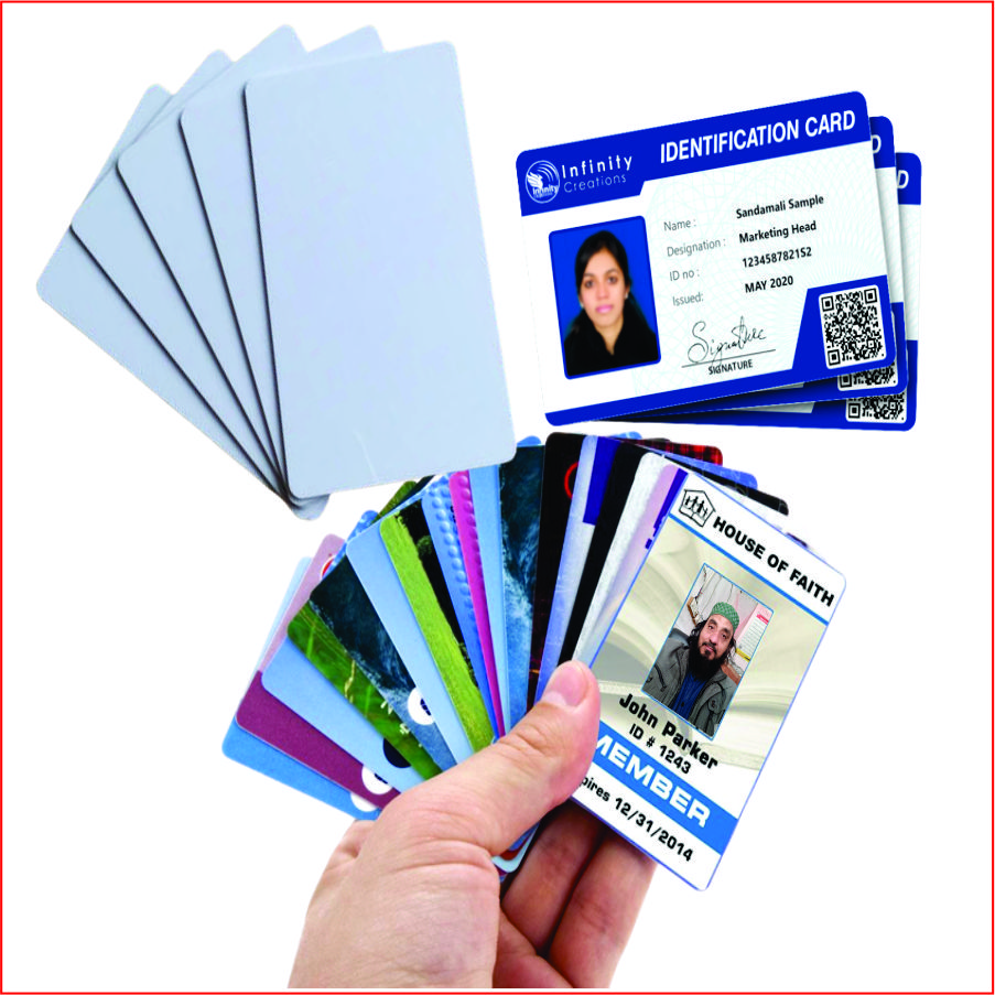 Colour Double Sided Card Print HD Quality / Customized card on Plastic ...