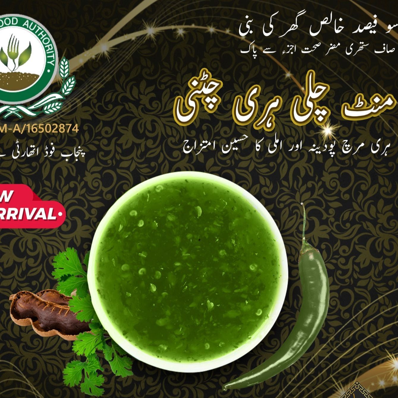 Mint Chilli Green Chatni 250 GRAMS, chatne, mint chilli green sauce ...