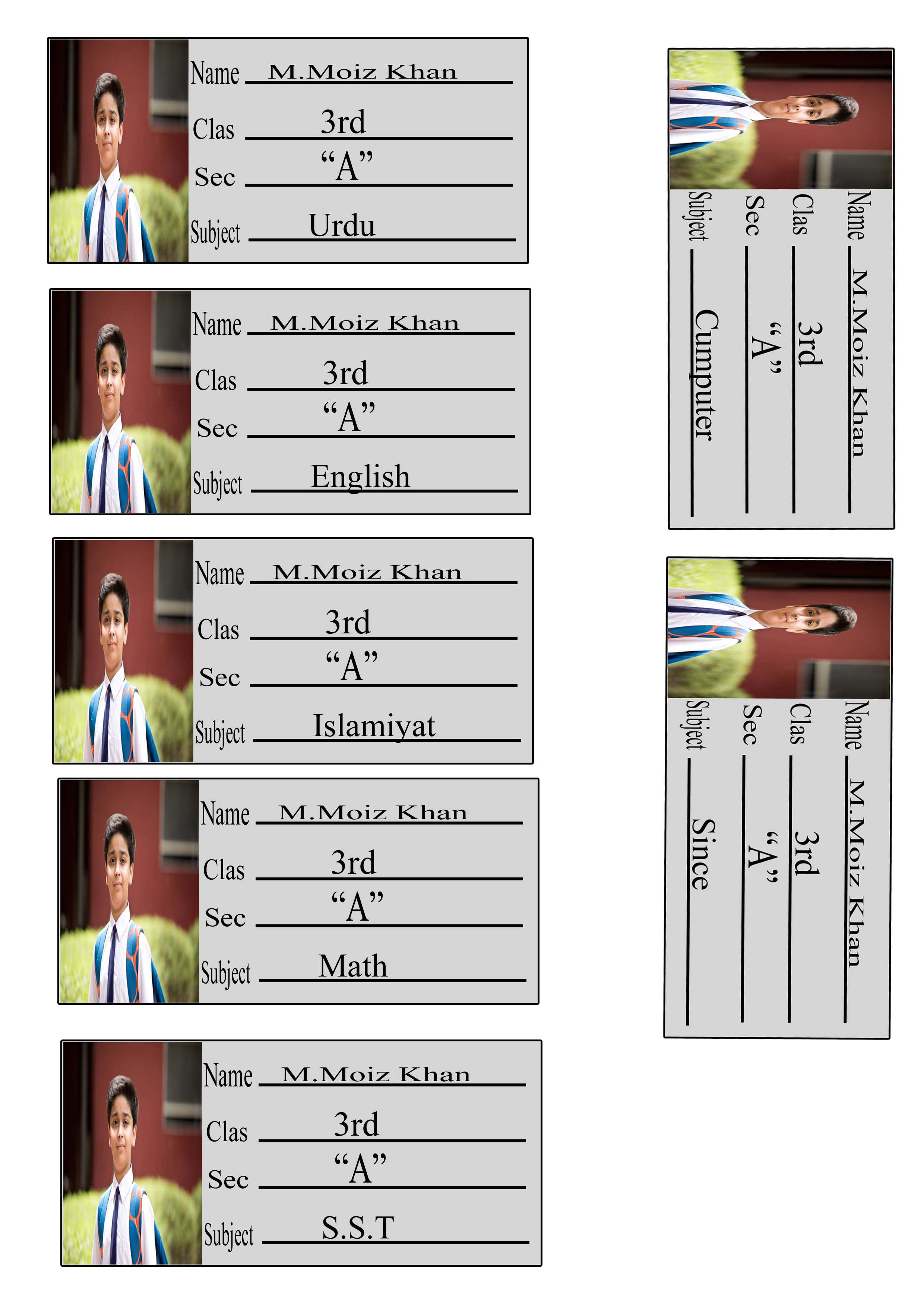 CUSTOMIZED NAME STICKERS – BOOK LABEL STICKERS | Daraz.pk