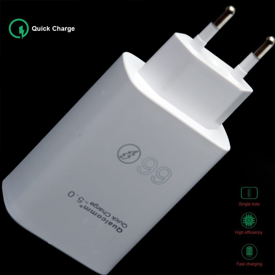 Qualcomm 5.0 adopter Original Fast Charger 66 w With Fast Charging ...