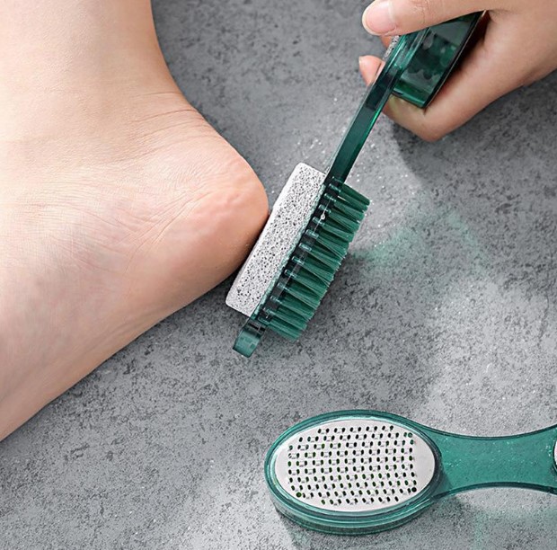 4 In 1 Foot Brush Scrubber, Multi Use Pedicure Paddle Brush - 4 Step ...