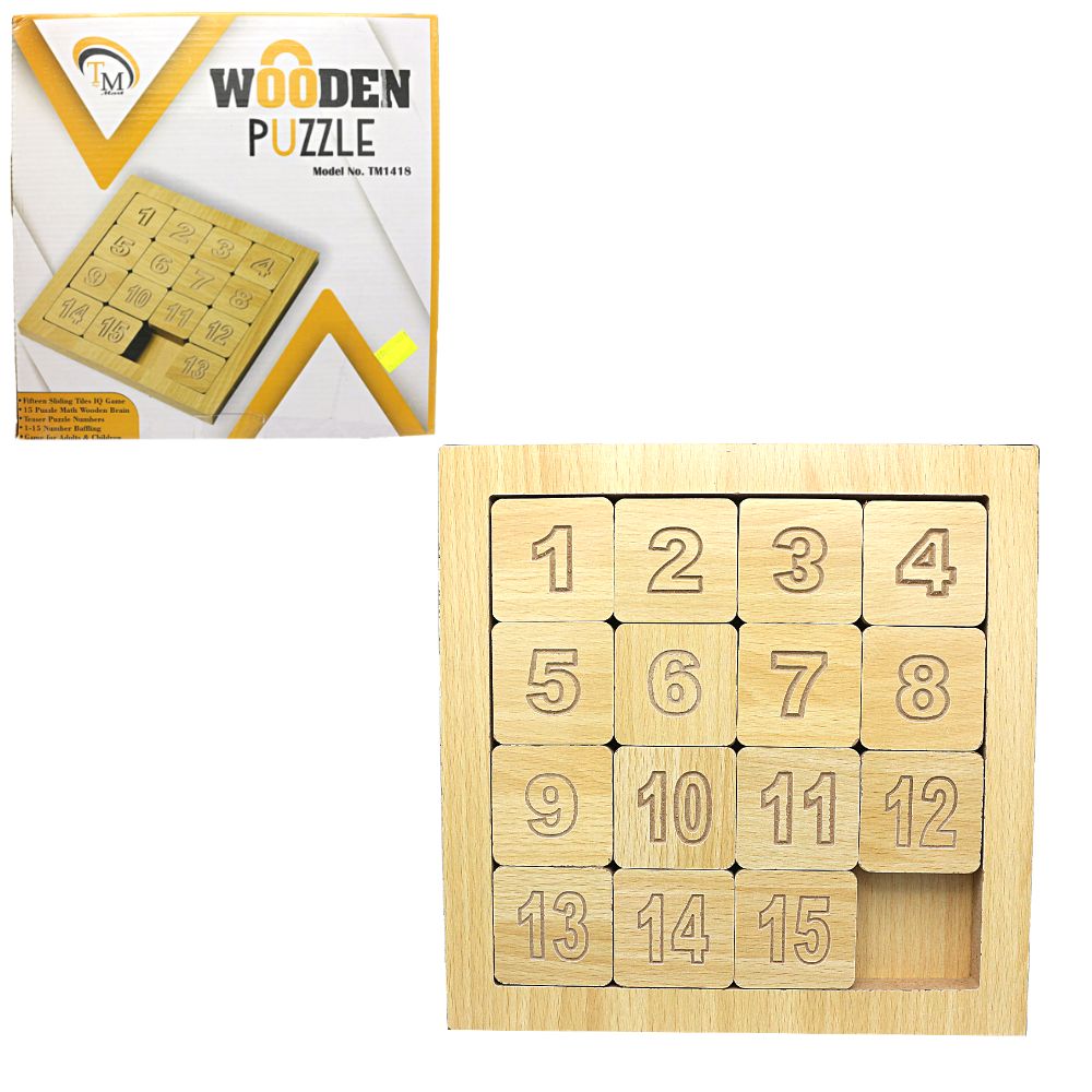 Wooden Number Slide Puzzle Game For Kids | Daraz.pk