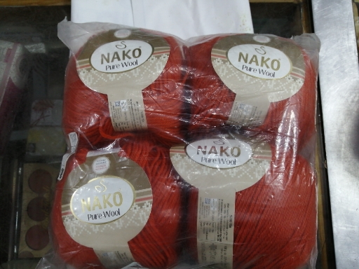 Nako pure wool imported Turkish yarn balls x 4 orange color made in ...