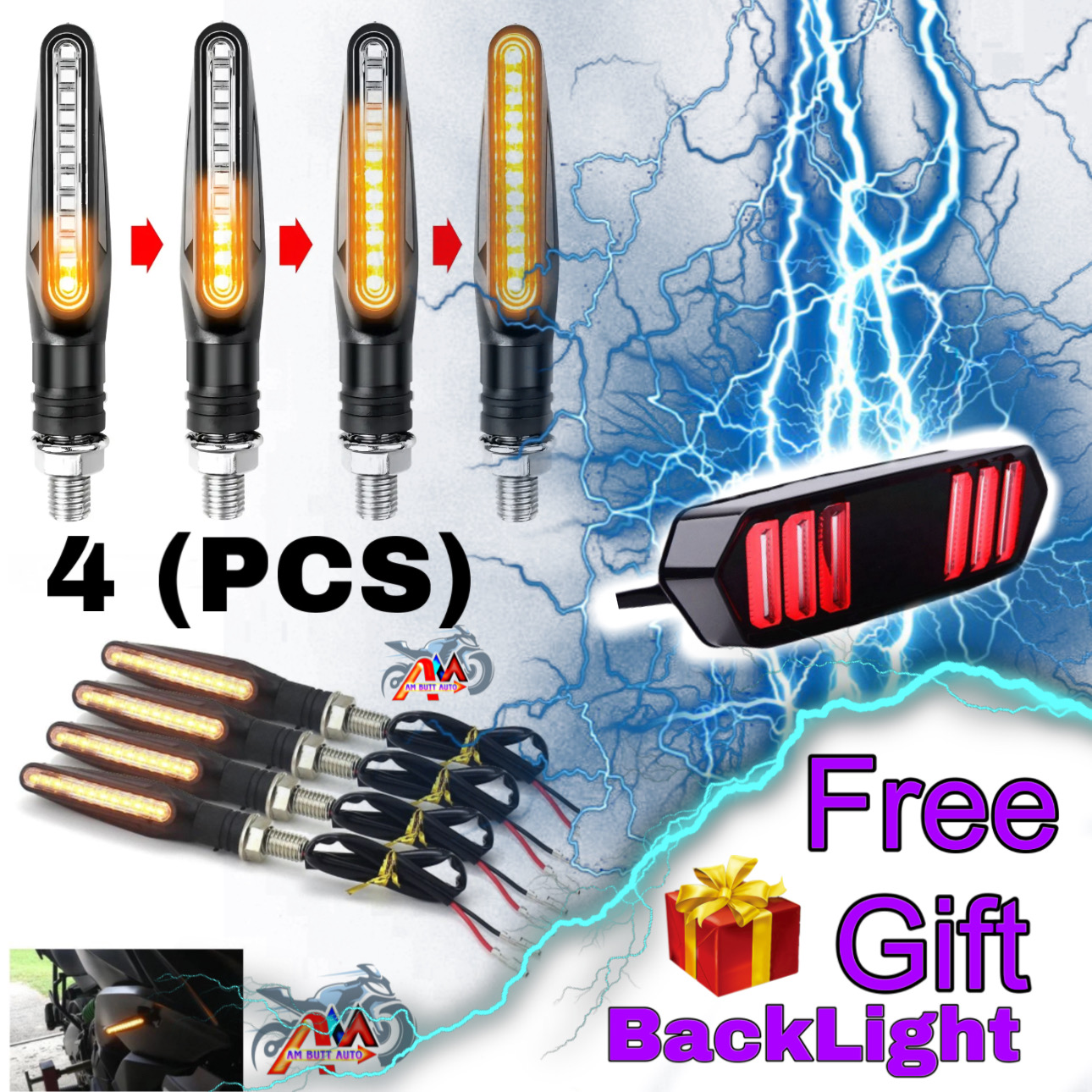4 Indicator For all bike Plus 1 BackLight (Free) Indicators For CD 70 ...