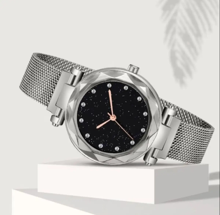 Stainless Steel Magnet Strap Led Digital Watch For Girls | Daraz.pk