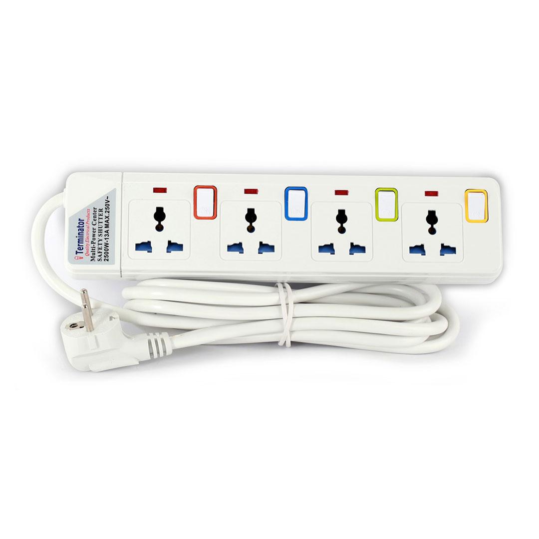 4 Way Universal Power Extension Socket With Individual Switches ...