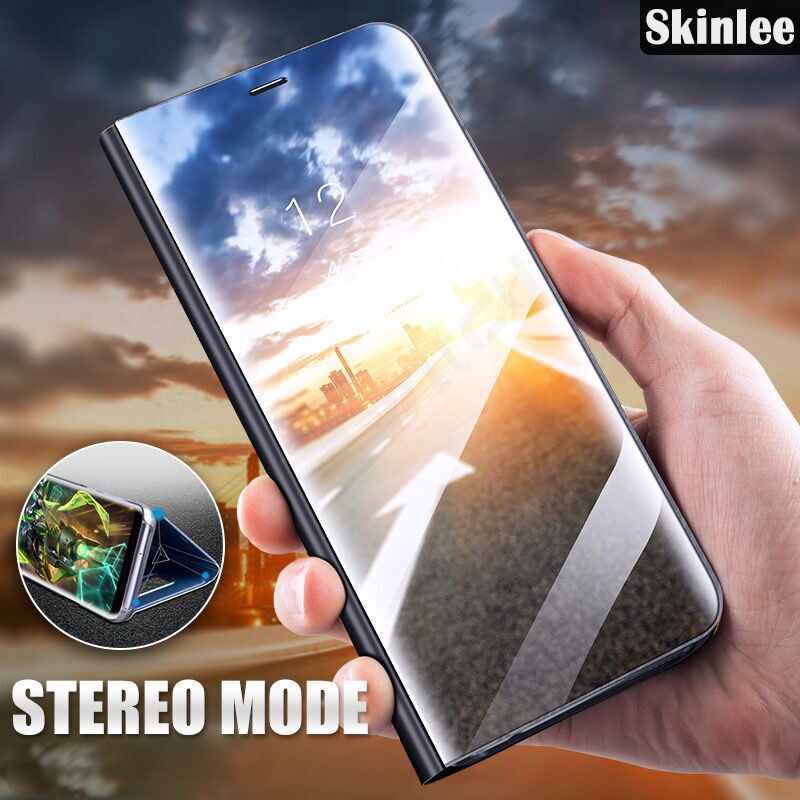 For Huawei Mate 40 Flip Cover Smart Cosmetic Make up Mirror Flip Phone ...