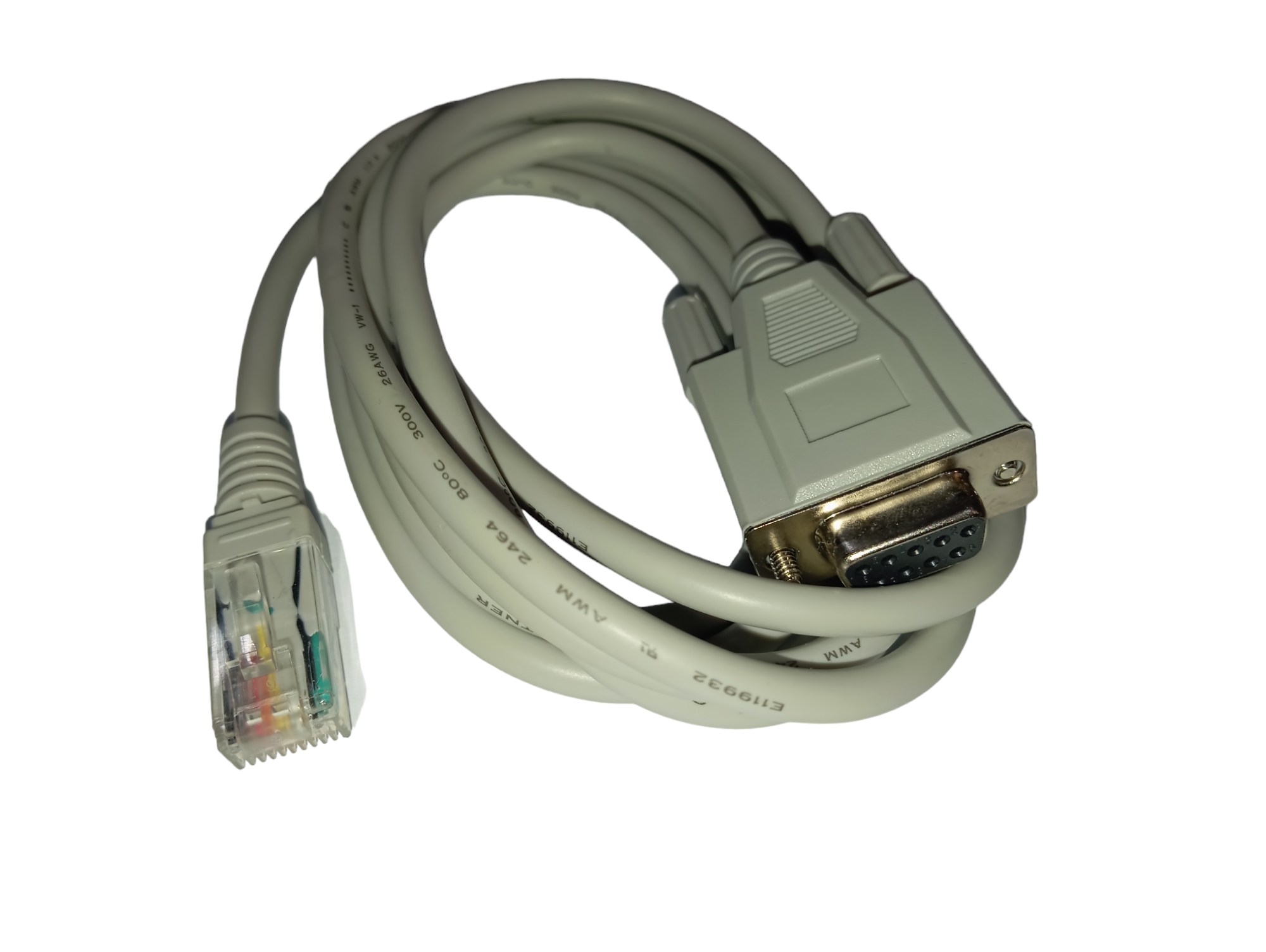 DB9 Female RS232 Serial to RJ50 Cable for Symbol Barcode Scanner | DB9 ...