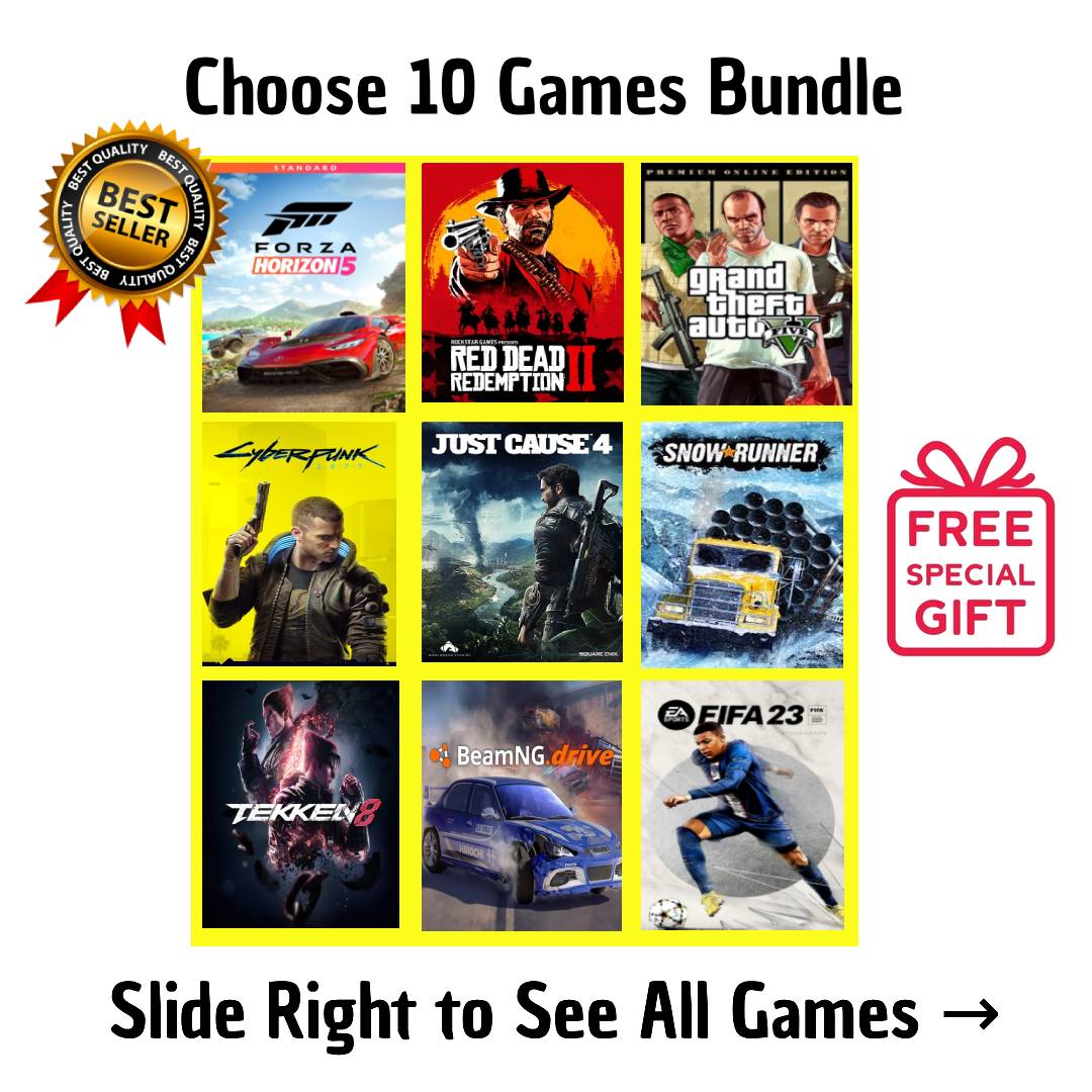 Bundle of 10 PC Game - QR Code Included with Home Delivery + SPECIAL ...