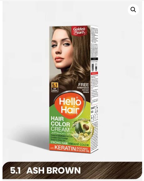 Hello Hair Hair Color Ash Brown 5.1 | Daraz.pk