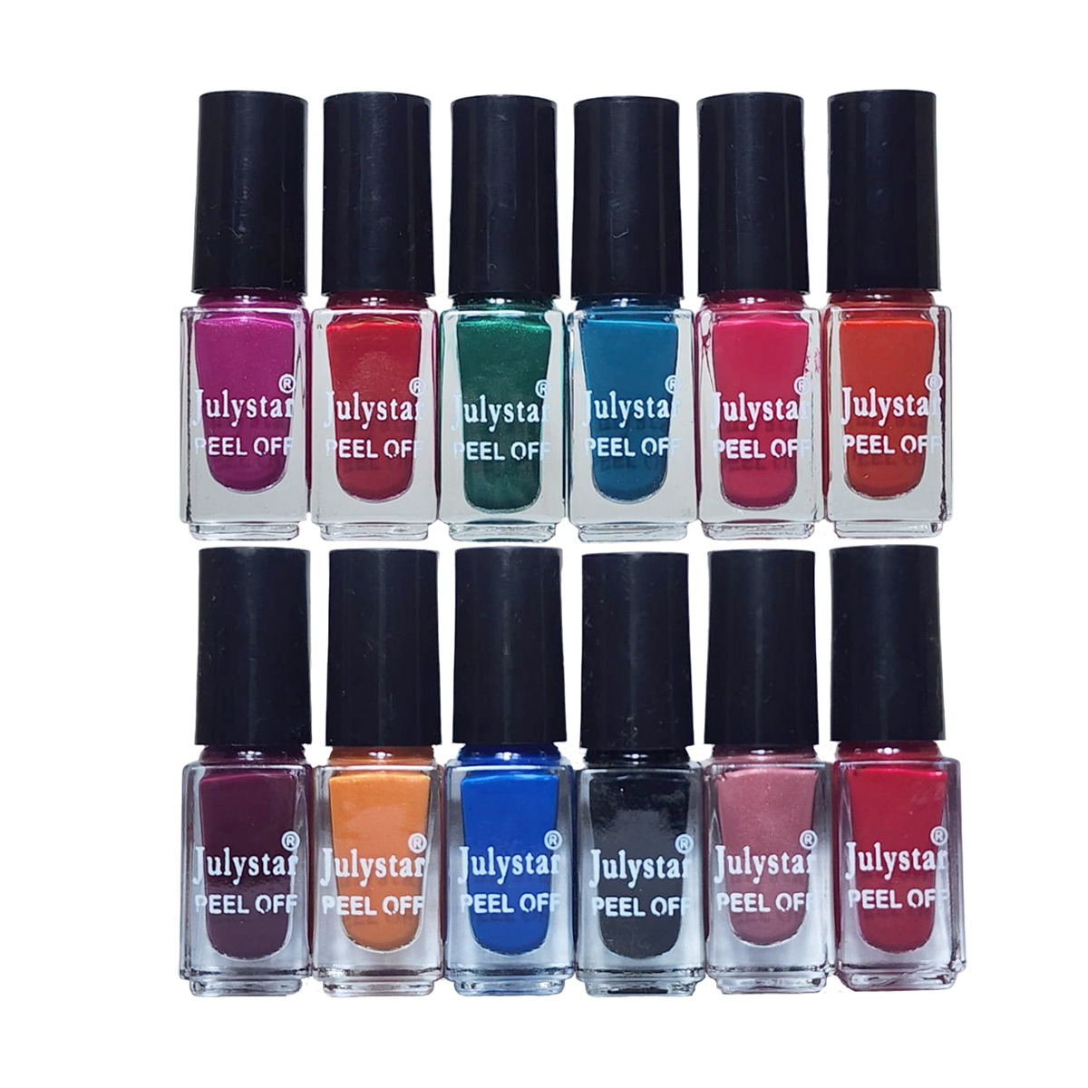 Pack Of 12 Peel off Nail Polish (Available In 2 Variants) | Daraz.pk