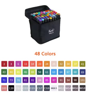 Touch Alcohol Markers Professional Art Set -Double Ended Blendable ...