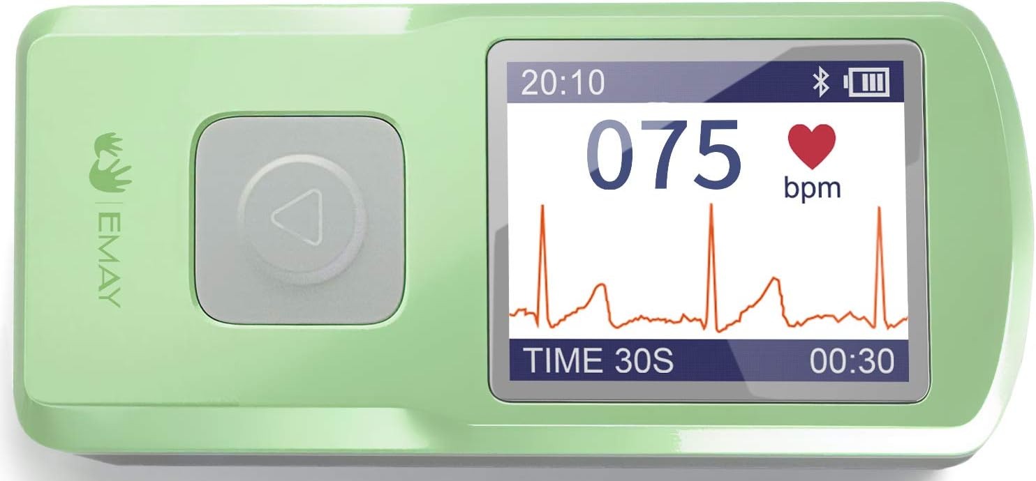 EMAY Portable ECG Monitor | Record ECG and Heart Rate | Compatible with ...
