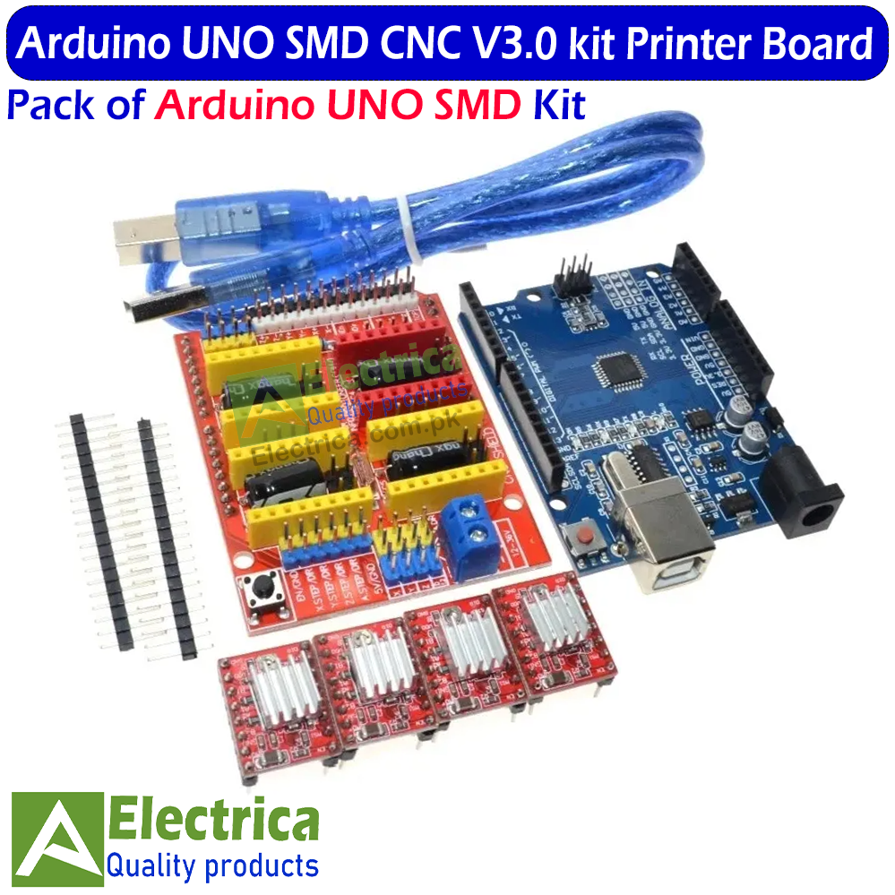 Arduino Uno Smd CNC Shield V3 Engraving Machine 3D Printe A4988 Driver ...