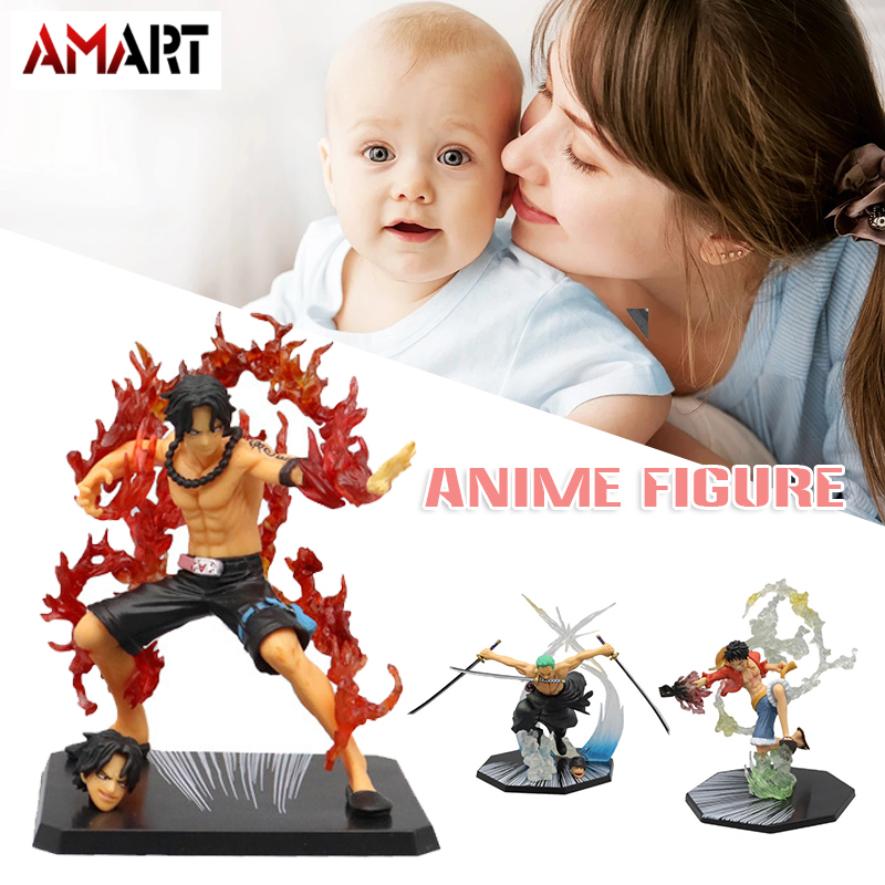 One Piece Roronoa Zoro/Monkey D. Luffy/Portgas·D· Ace Cute Figure Toy ...