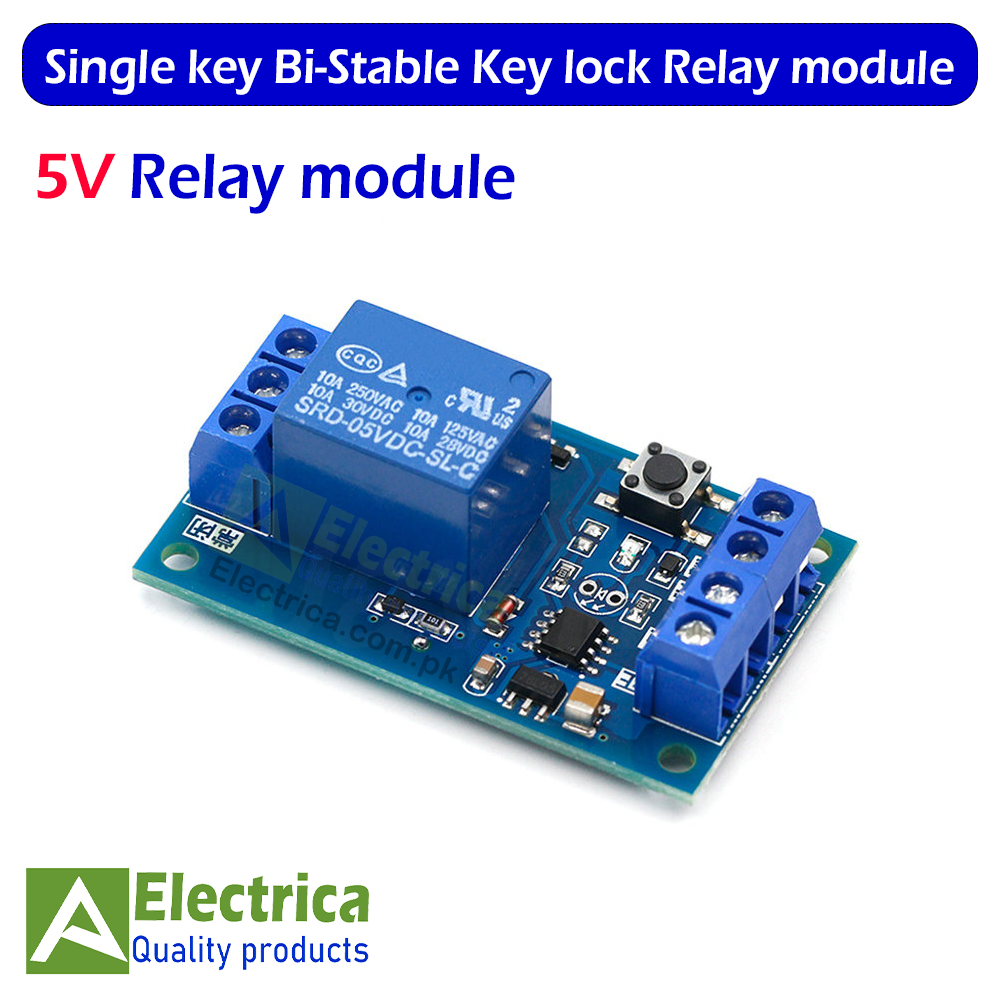 DC 5V/12V Bistable Relay Module Single Button Relay Module One Key Car ...