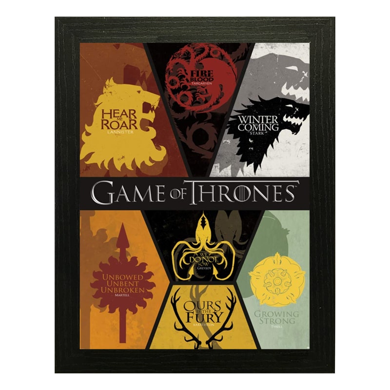 Game of Thrones Tv Series Posters Frame, Framed Game of Thrones Posters ...
