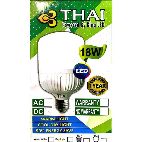 Led bulb 18w By THAI king led with one year warranty | Daraz.pk