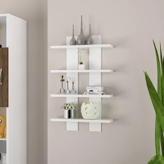 Wall Mount Floating Shelves / 4 Tier Hanging BookShelf | Daraz.pk