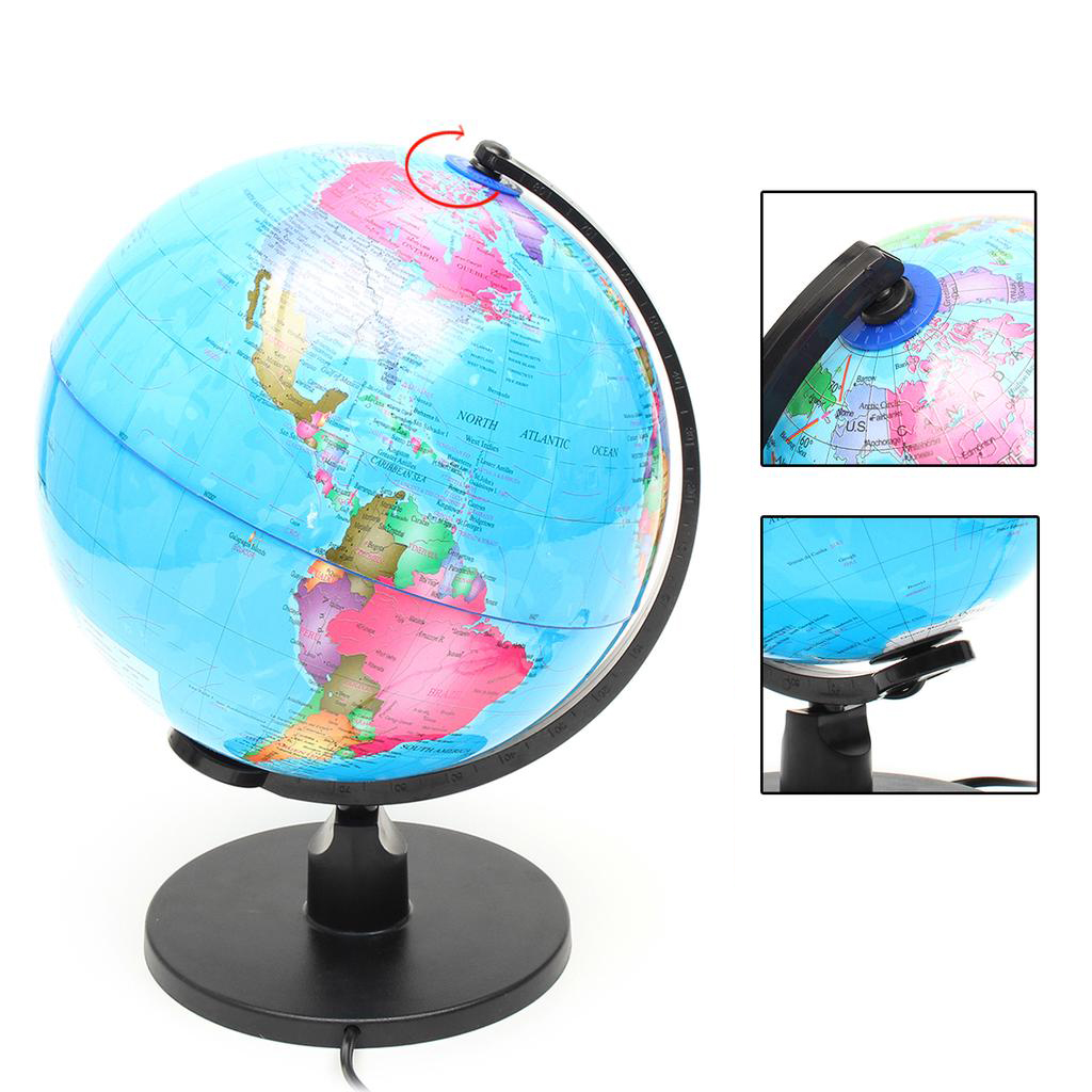 World Globe Earth Teaching Geography Map Home Office School Table Map ...