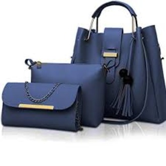 Women's Purse and Handbag 3 Pcs Bag Set Tassel Tote Clutch Satchel Top ...