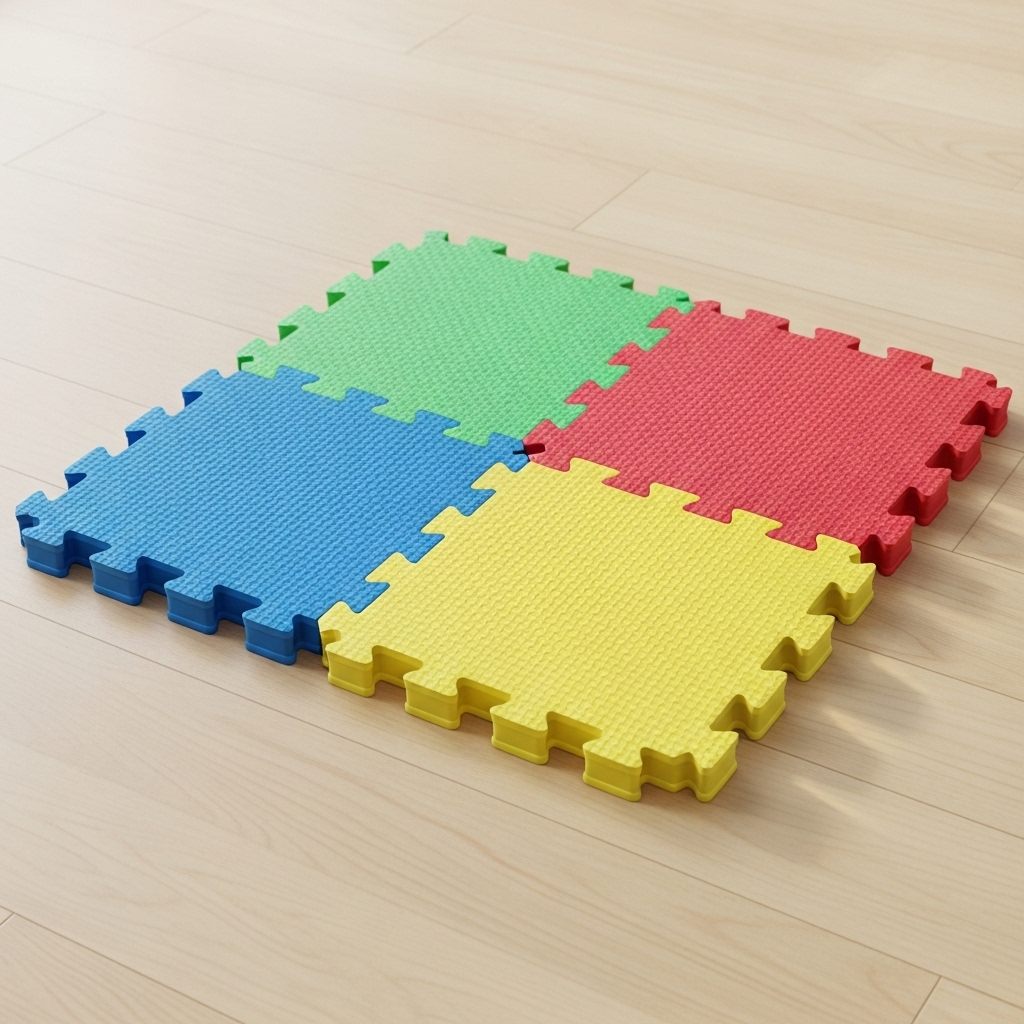EVA Foam Gym Flooring Mat 2x2 Feet – 13mm Thick Interlocking Floor Mats ...