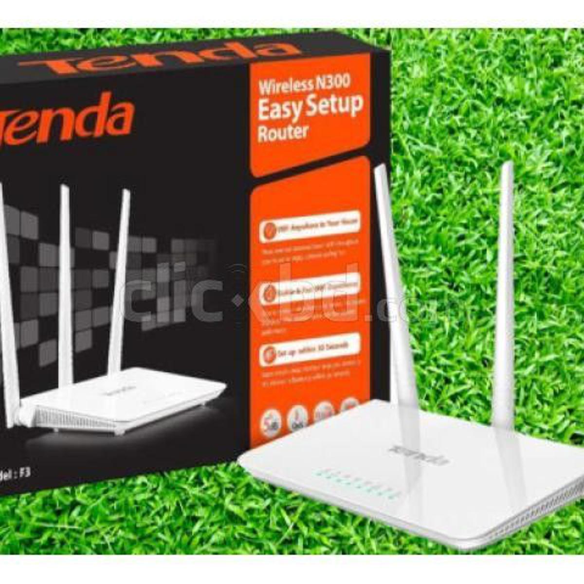 Tenda F3 N300 Wireless Wi-Fi Router with High Power 5dBi Antennas ...