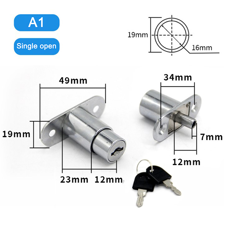 Drawer Push Lock Sliding Door Showcase Cupboard Cabinet Locks Window ...