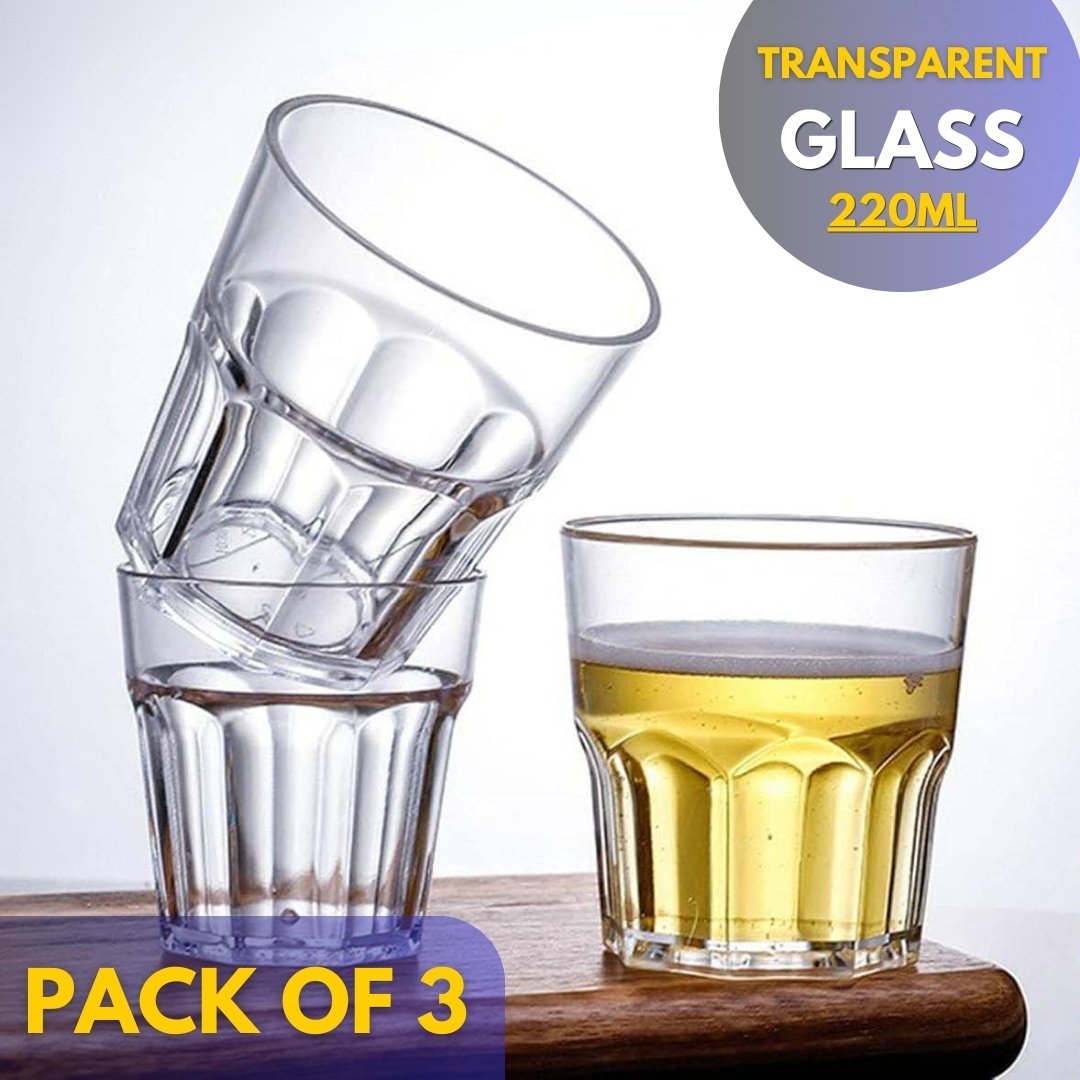 220ML Vintage Design Water Glass / Milk Glass / Juice Tumbler / Plastic ...