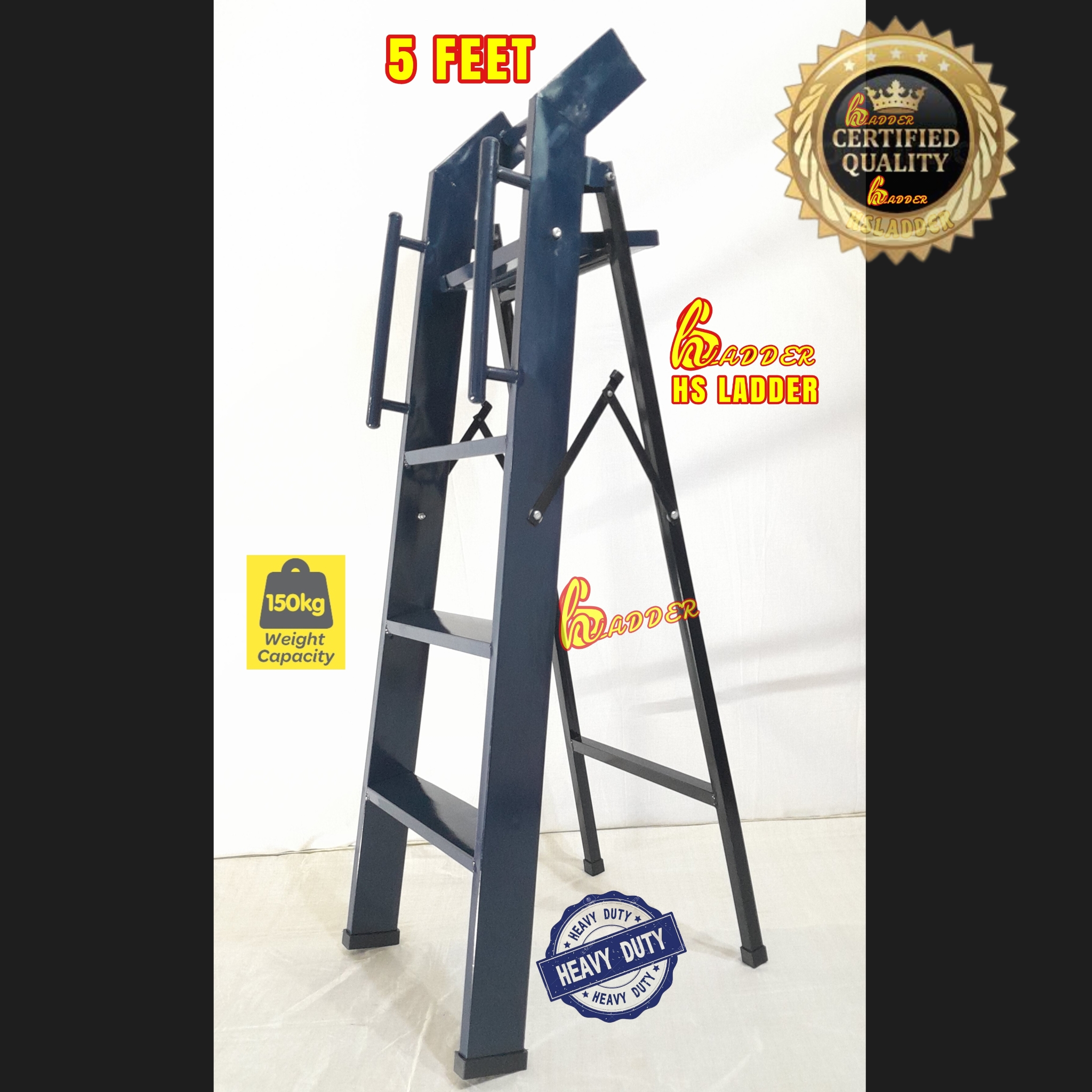 Home Use Ladder 5 Feet Heavy Quality Handle and Plateform Attach | Daraz.pk