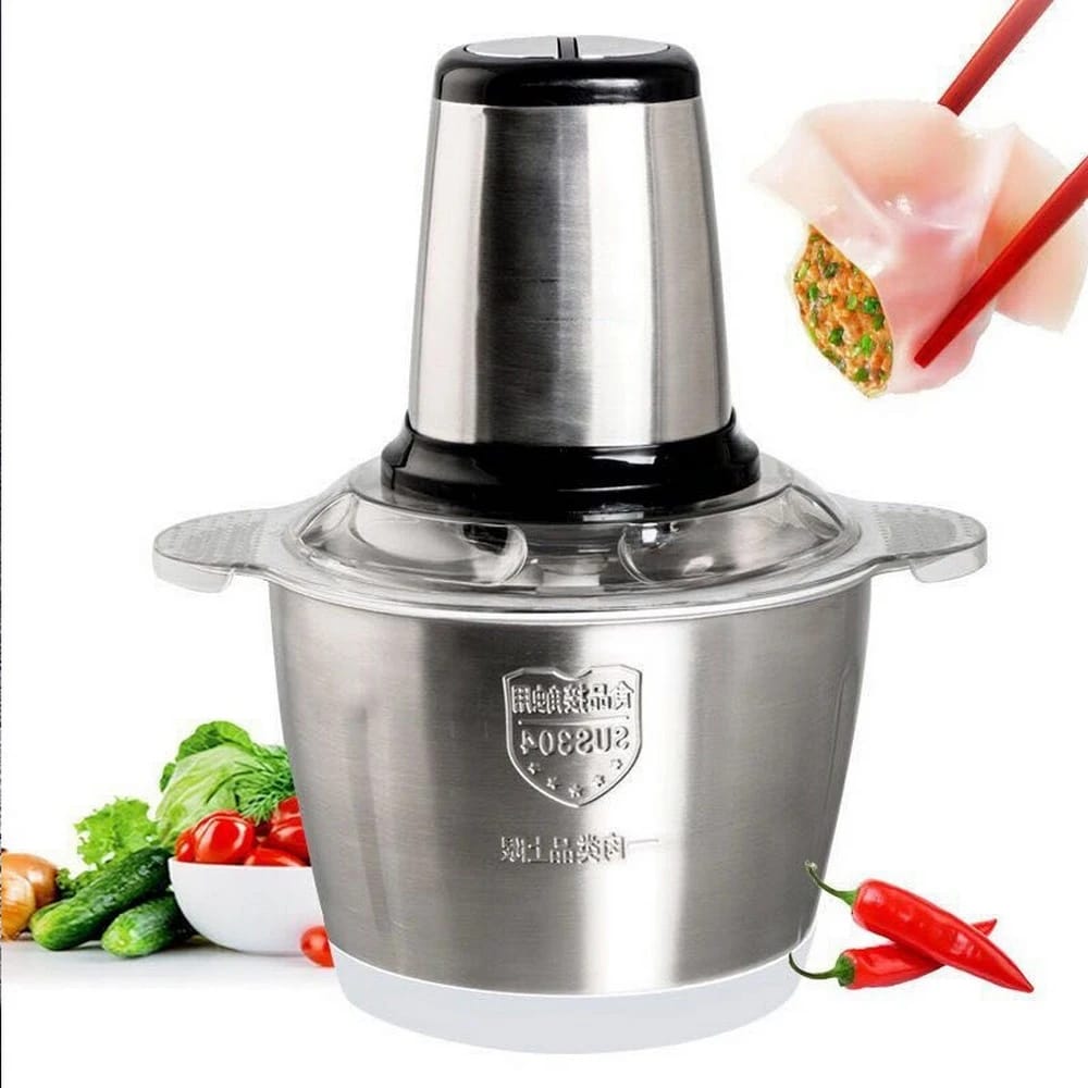 Electric Meat chopper Stainless steel sharpe blades 4 pcs copper motor 3.5L Multi-Function Food ...