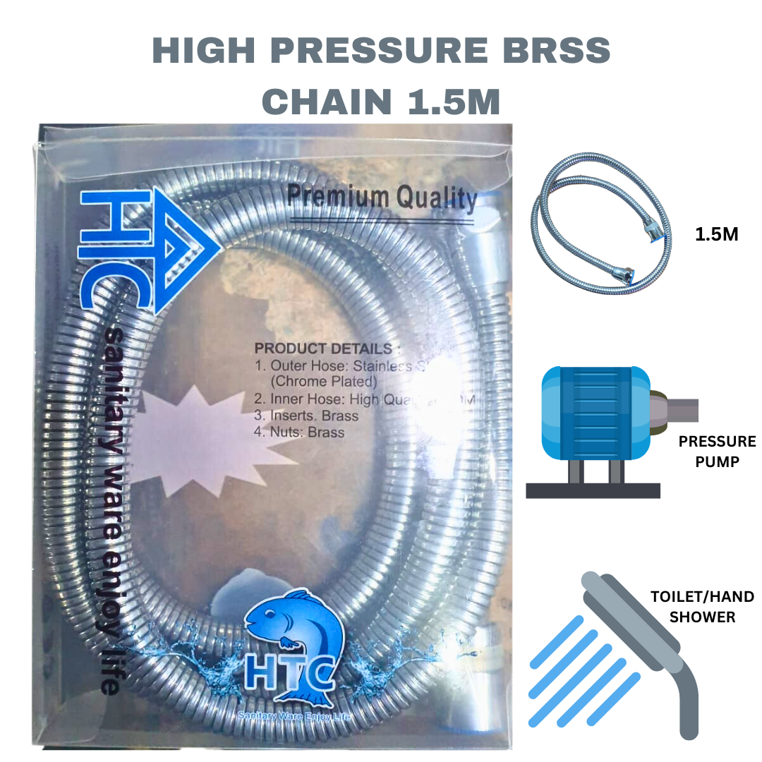 Muslim Shower Chain Pipe 1, 1.2, 1.5, And 2 Meter, Hand shower Toilet ...