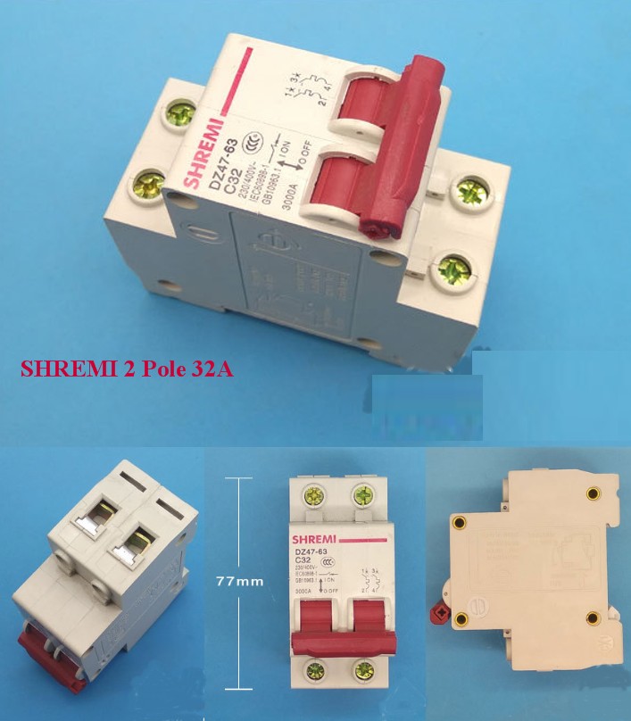 Miniature Circuit breaker SHREMI DZ47-63 2P 32A Miniature Circuit breaker SHREMI DZ47-63 2P 32A ...