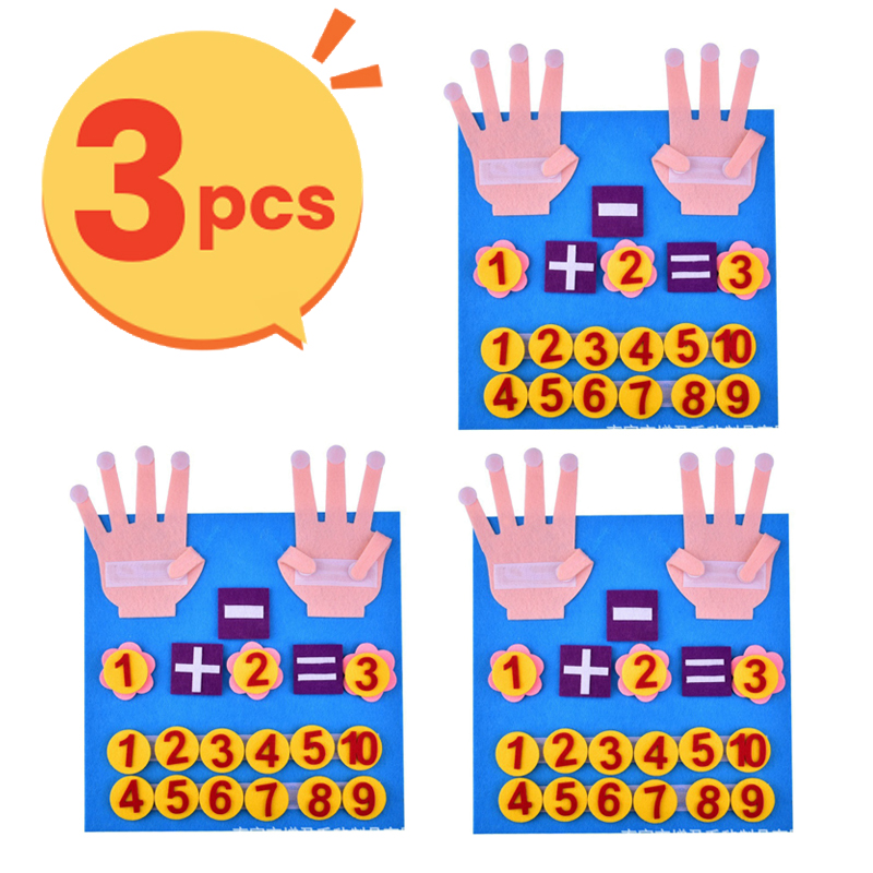 YueYangSport Kid Montessori Toys Felt Finger Numbers Math Toy Children ...