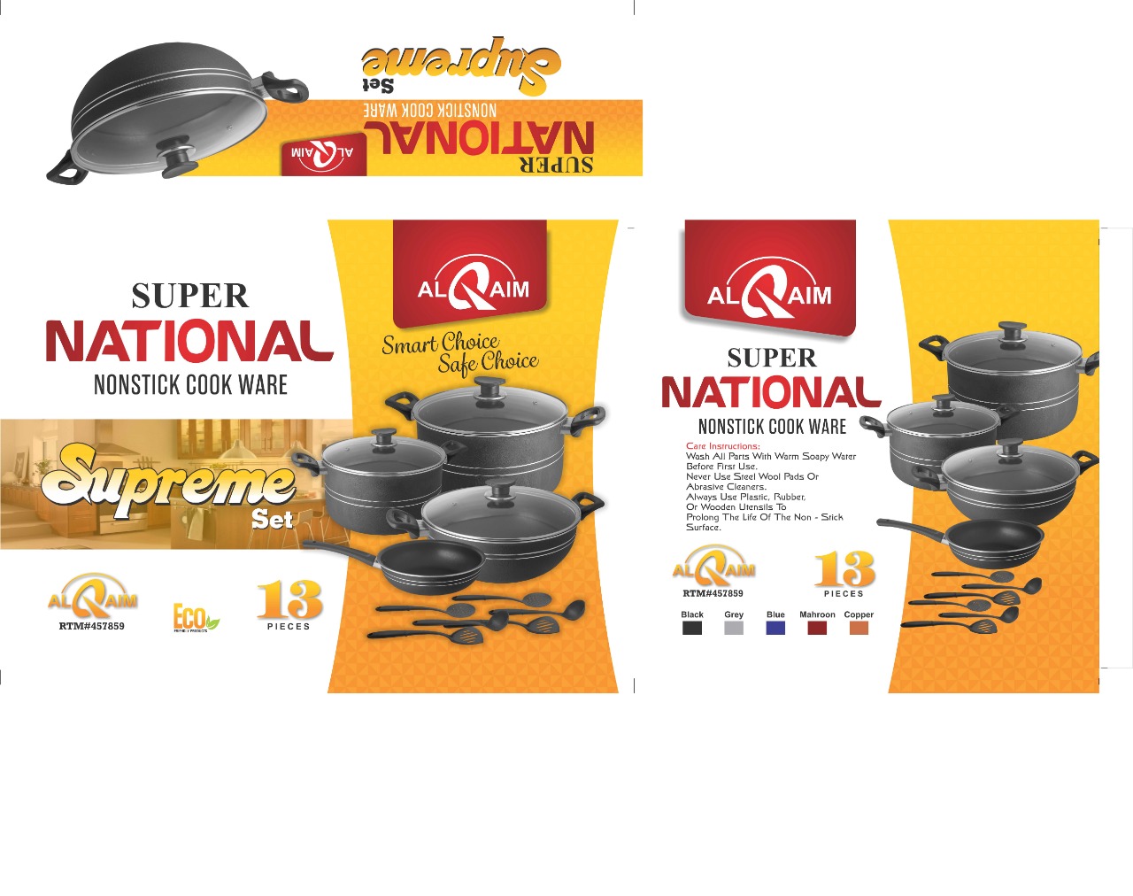 Super National Nonstick Cookware Supreme Set 13 Pieces | Daraz.pk