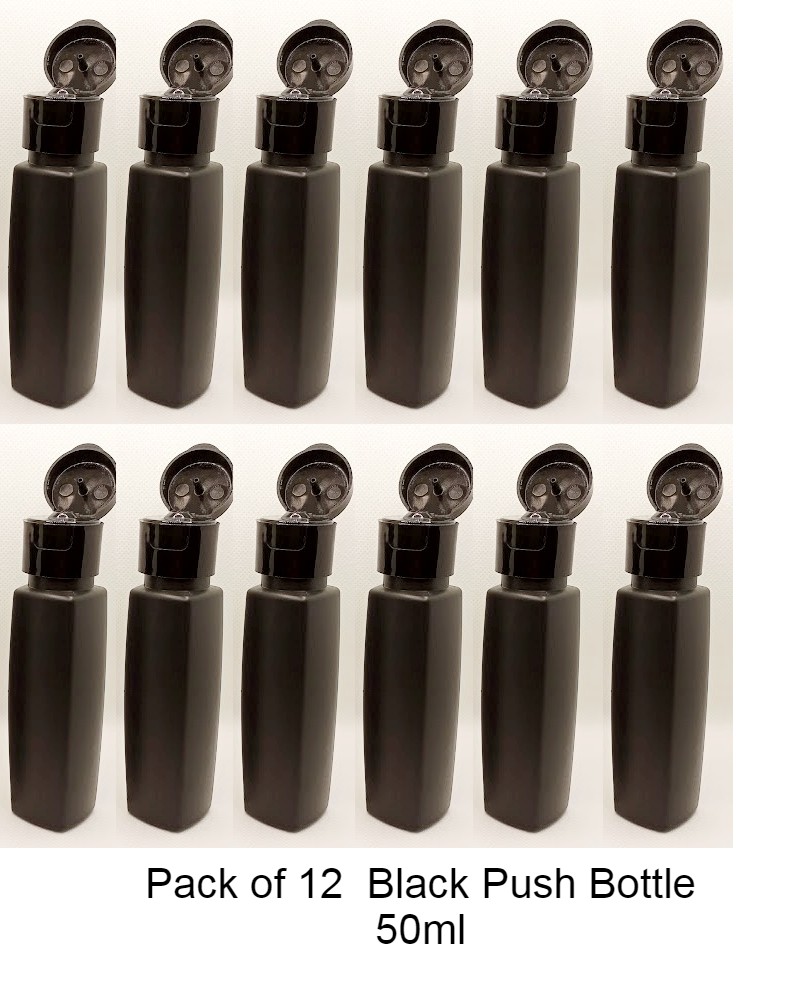 Pack of 12 / Empty Push Bottle 50ml / Empty Bottles for Hair Oil ...