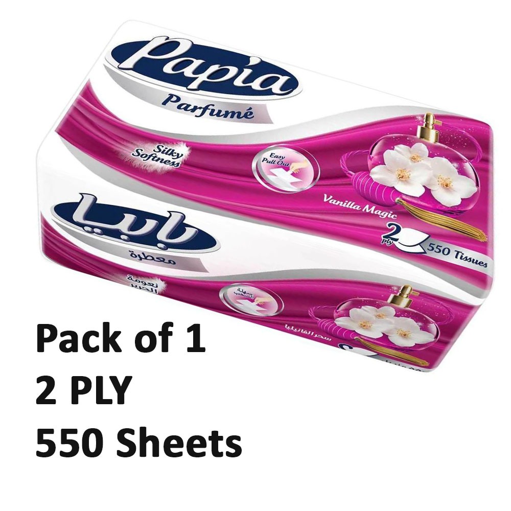 Papia Perfumed Tissue Paper - 2 ply - 550 Tissues | Daraz.pk