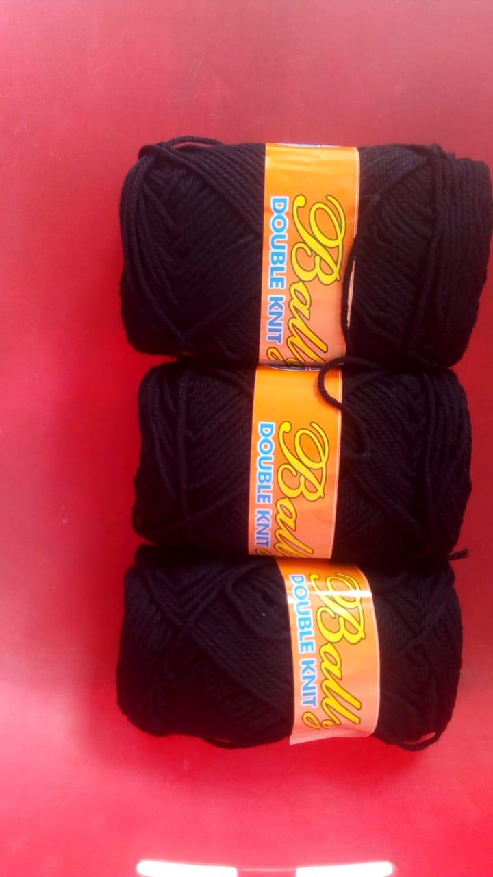 Pack Of 3 Black Bally Double Knit Yarn Balls Price in Pakistan - View ...