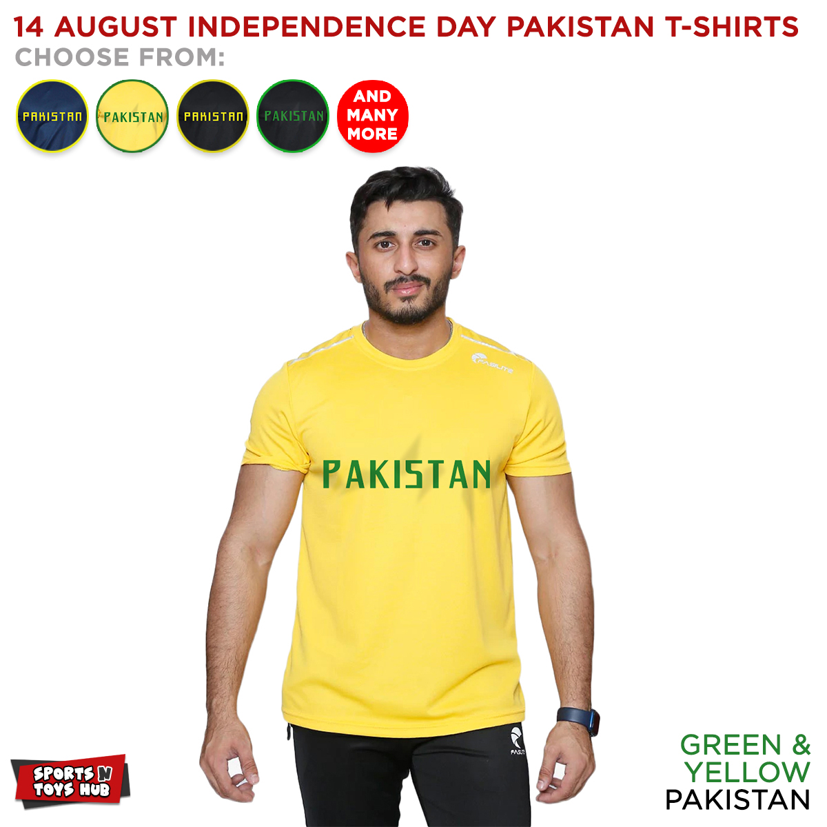 Ultra Fit Half Sleeves T-shirt Printed Urdu Pakistan Star Flag ...