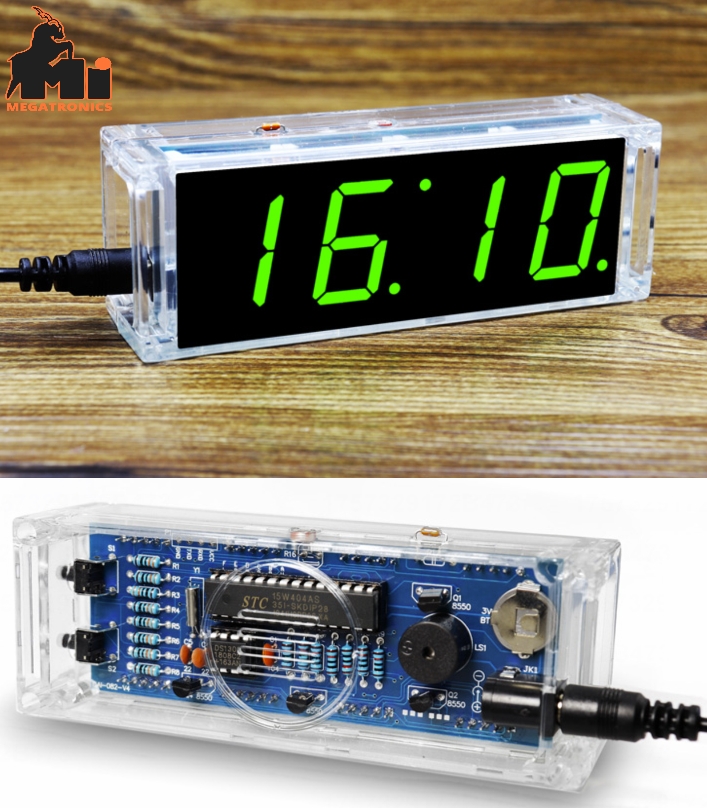 51 Single Chip Microcomputer Alarm Clock in a DIY Digital Clock Kit ...