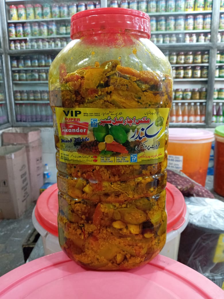 Mixed Pickle in Oil Mix Achar Tail - 5 KG - 100% Original Shikarpuri ...