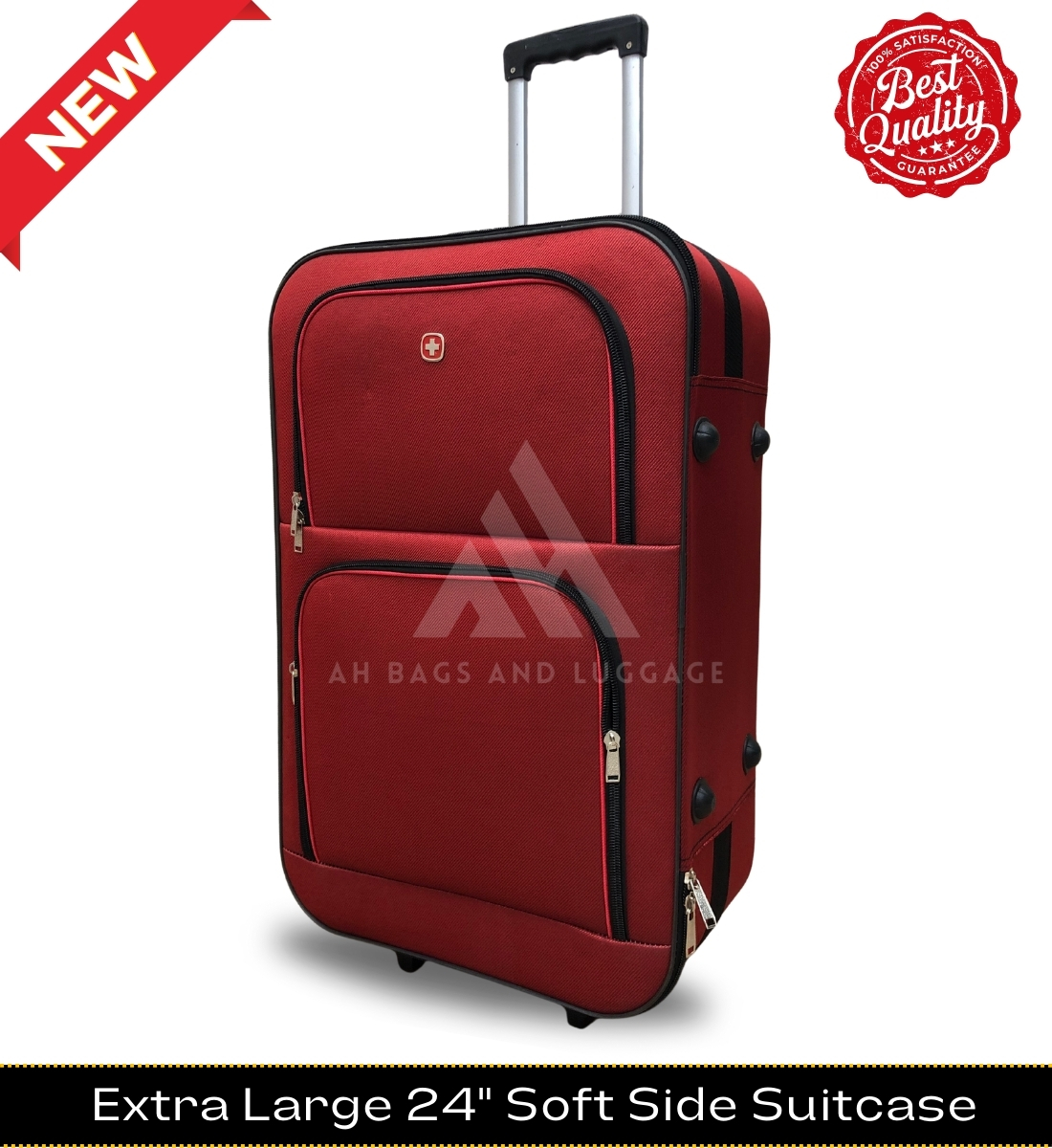 AH Soft Side Pack of 2 (32 and 24 Inch) Suitcase Quality Extra Large ...