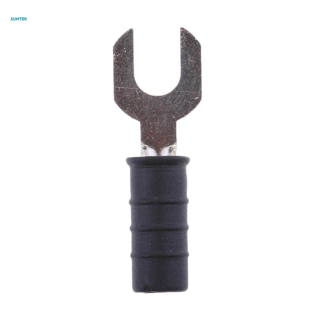 2x6mm Fork Spade U-Type Terminal Insulated Cable Connector Cold Pressed ...