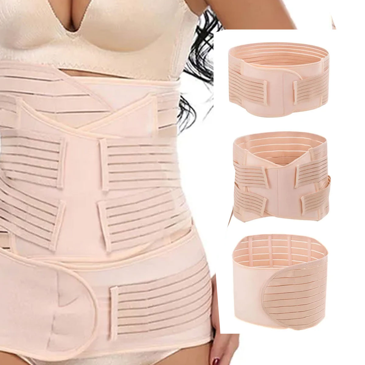 Postpartum Belt 3 in 1 Girdle Post Belly Belt After Birth Belly Band ...