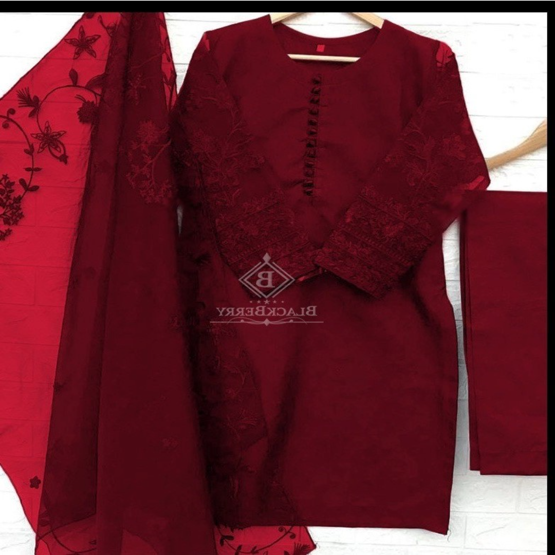 3pc Embroidered Dress For Women/Eid Collection For Girls | Daraz.pk