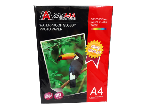 Photo Paper A4 Size Waterproof Glossy 20 Sheets 200g Printer Color ...