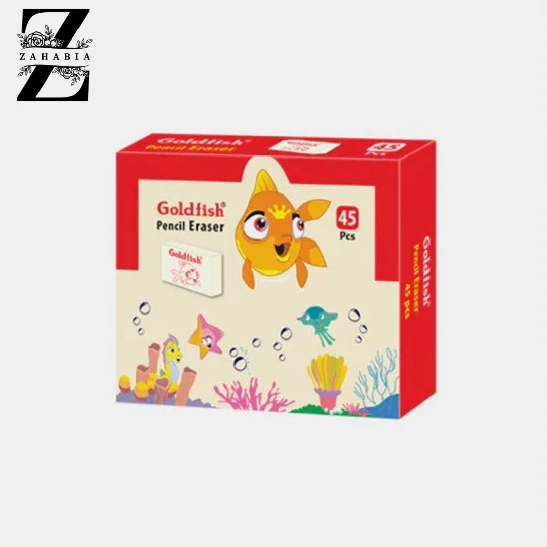 Goldfish Magic Eraser - 45 Piece Pack of Cute and Colorful Pencil ...