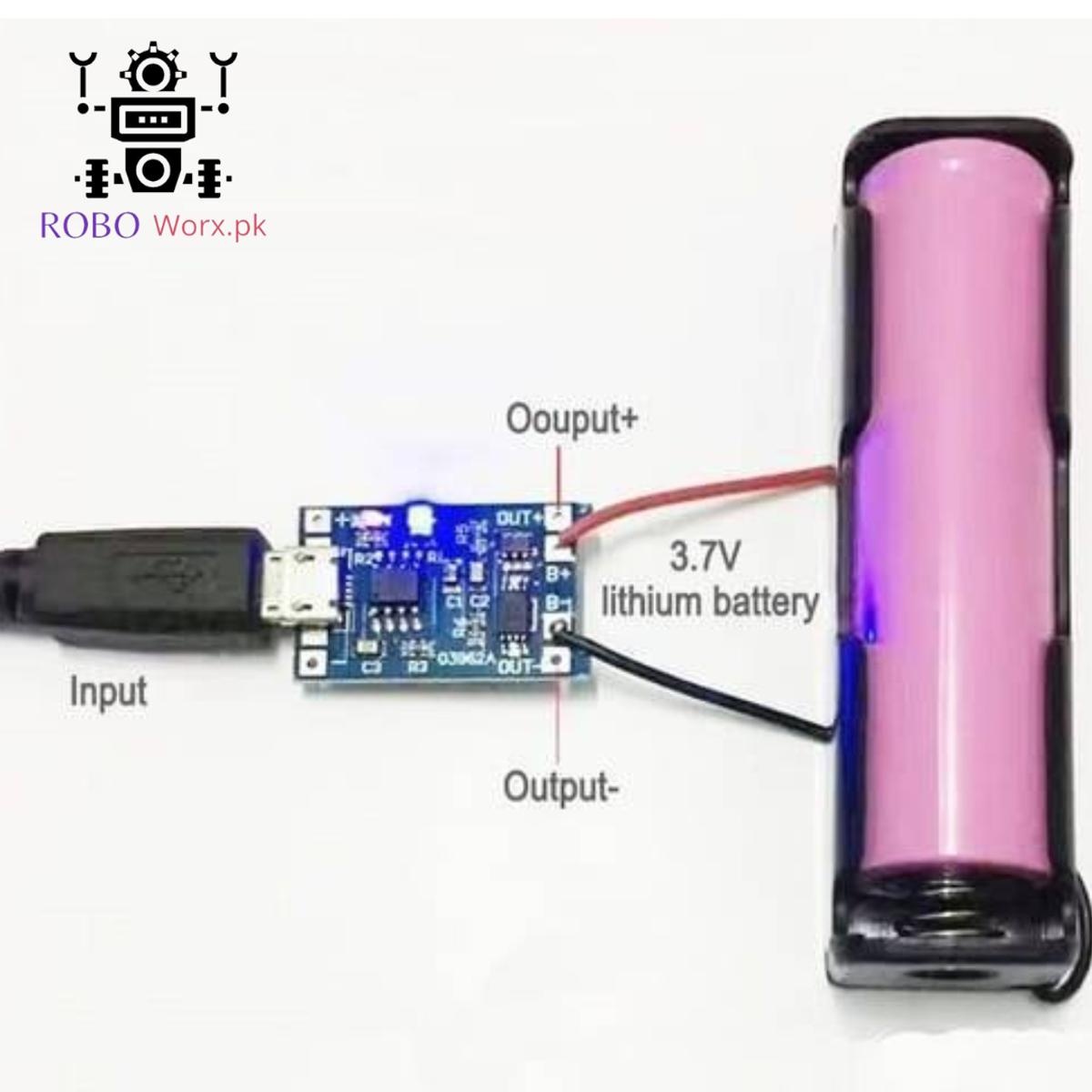 TP-4056 Battery Charging module With 4200Mah Cell | Daraz.pk